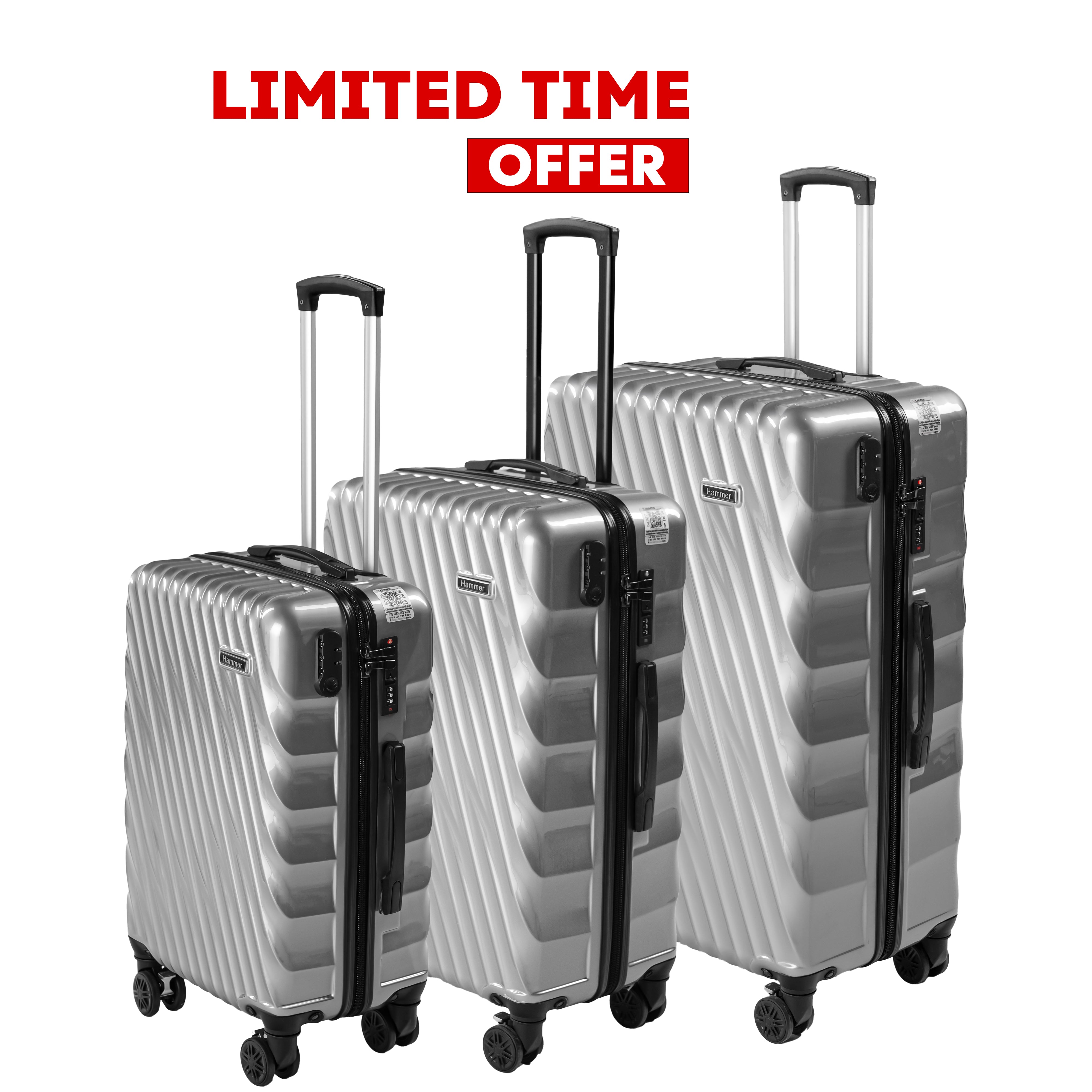 Luggage Bundle Sea Wave Collection 22"+ 26"+ 30" – Hammer