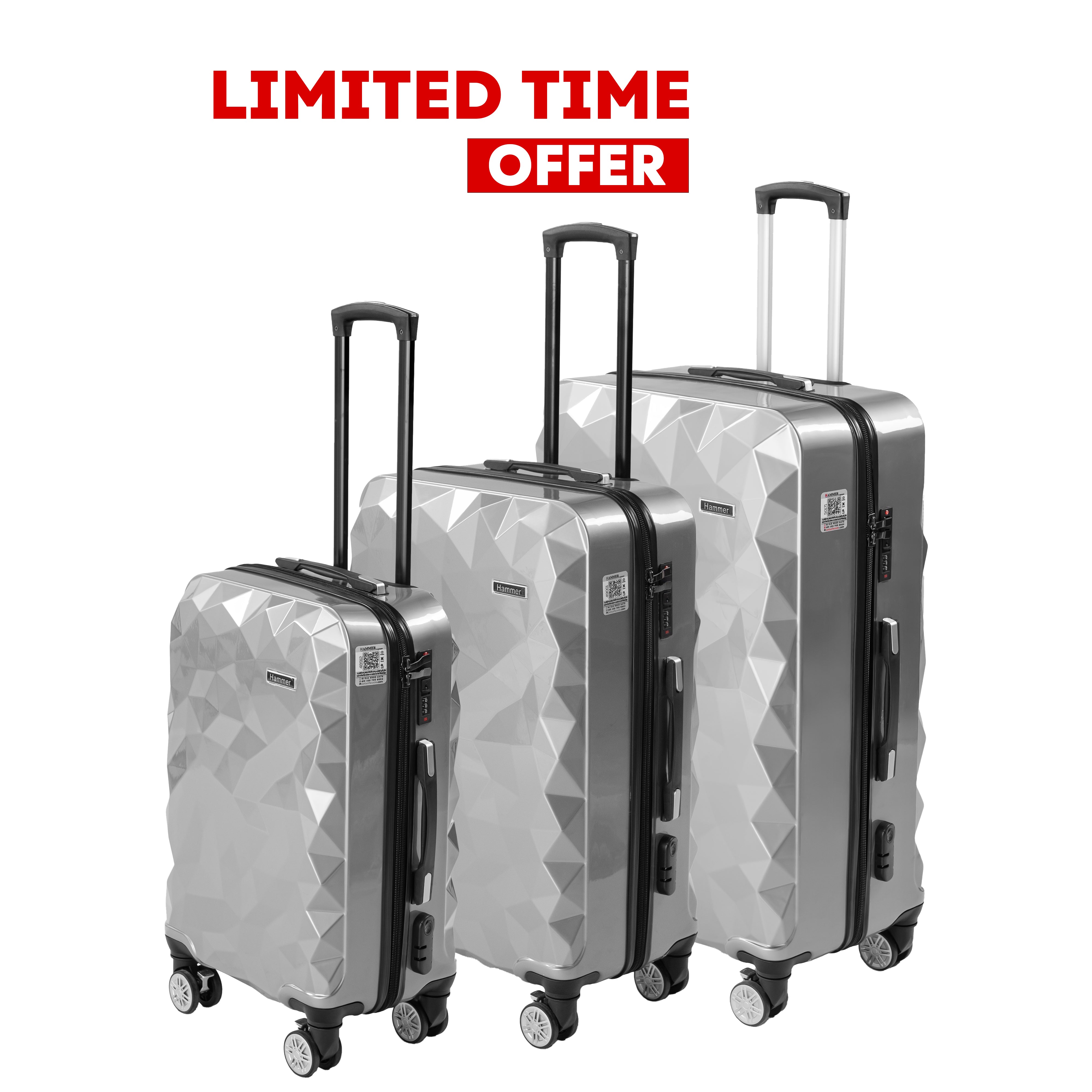 Luggage Bundle Diamond Collection 22"+ 26"+ 30" – Hammer
